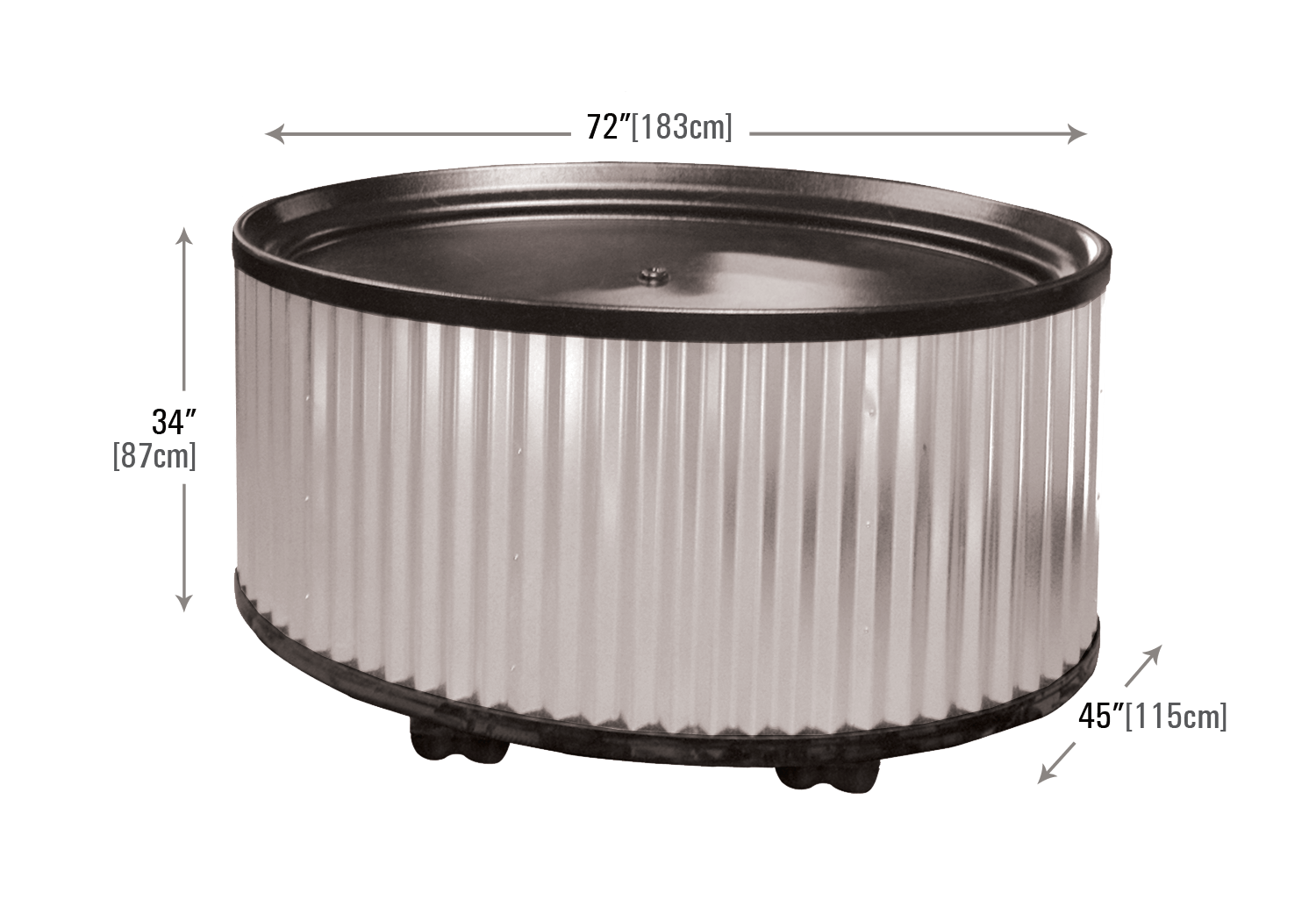 Corrugated Large Oval Bin for Stylish Displays