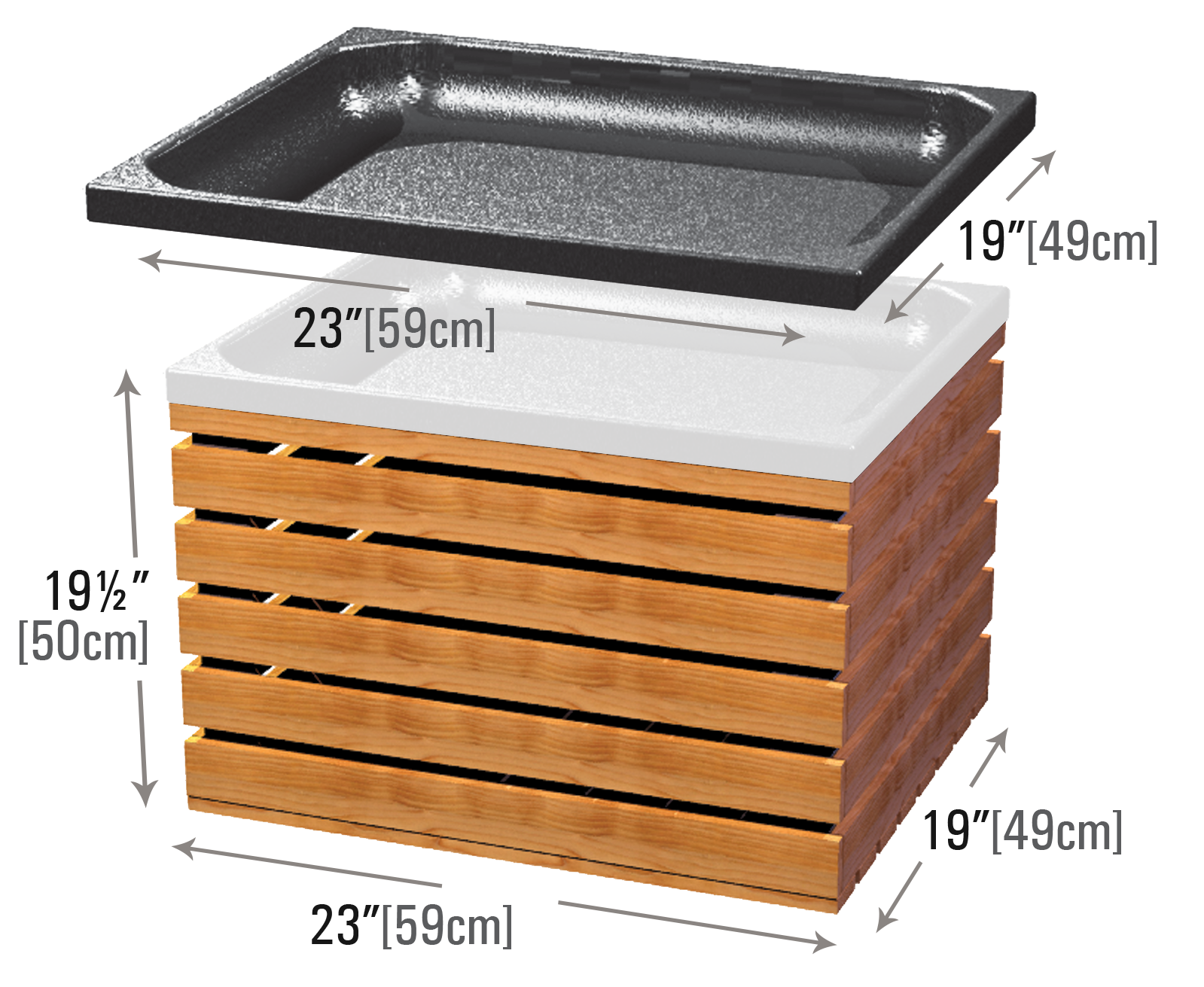 Elegant Wood Produce Crate with Liner Option
