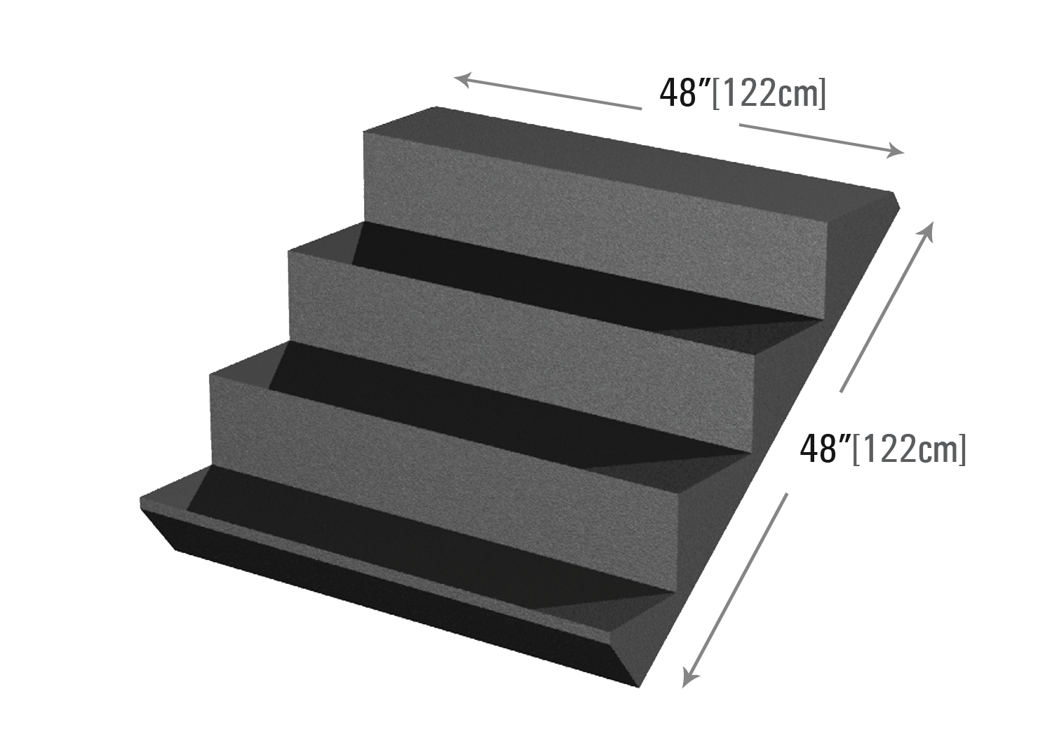 Versatile 4-Step Euro Riser for Floral & Produce Display