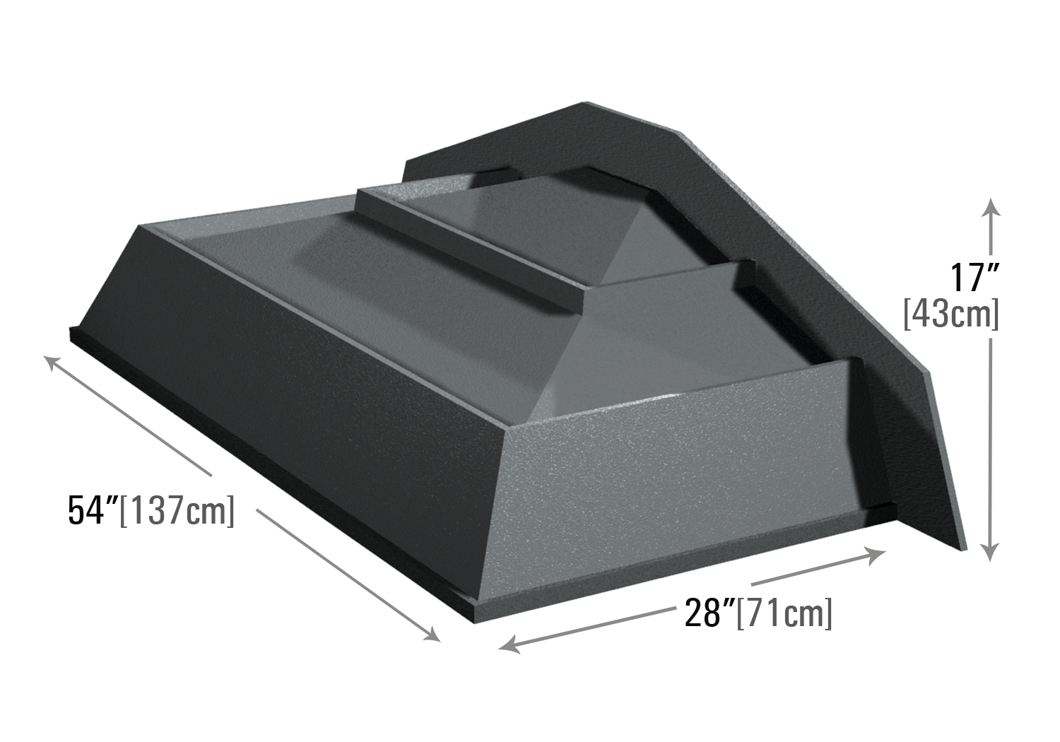 Slant Modular Dry Table End Riser - Effortless Display