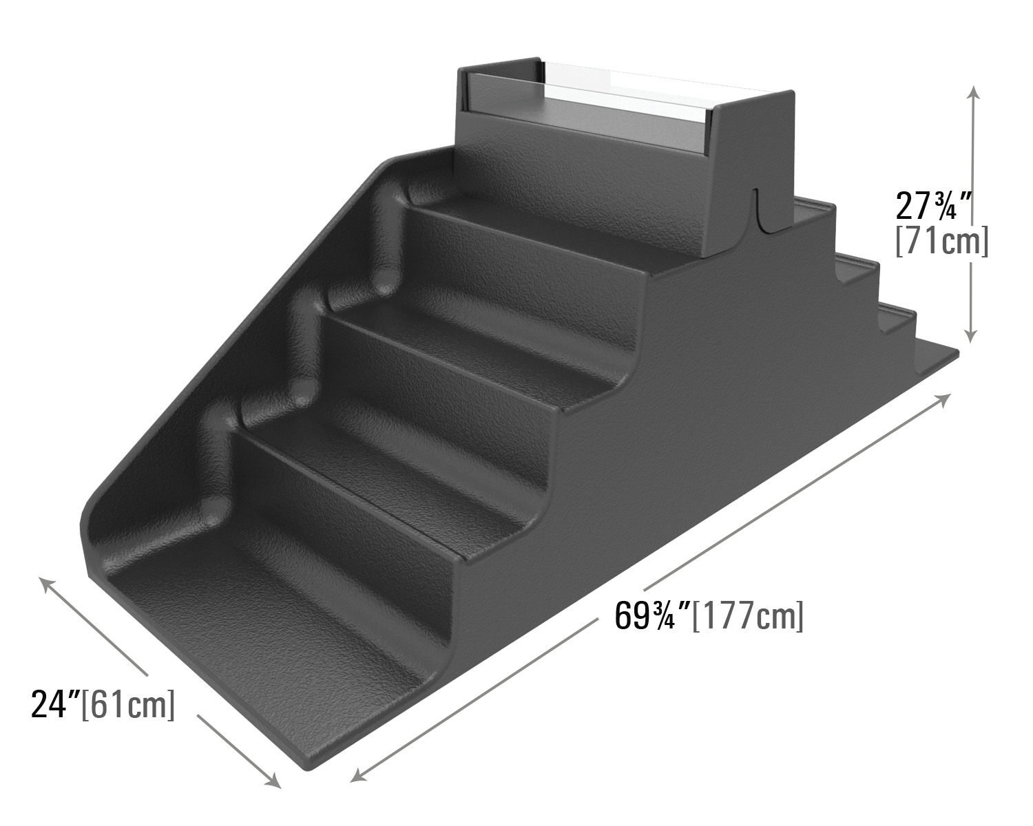 4 Step Dry Table Riser with Top Tray & Fences