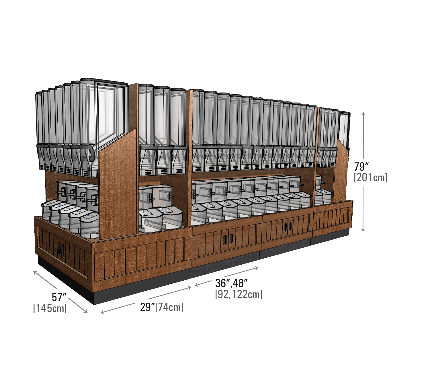 Bulk Merchandising Display for Bins & Storage