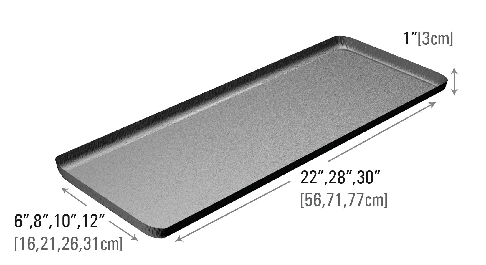 Durable 1” Deep Meat Tray - Ideal for Fresh Cuts