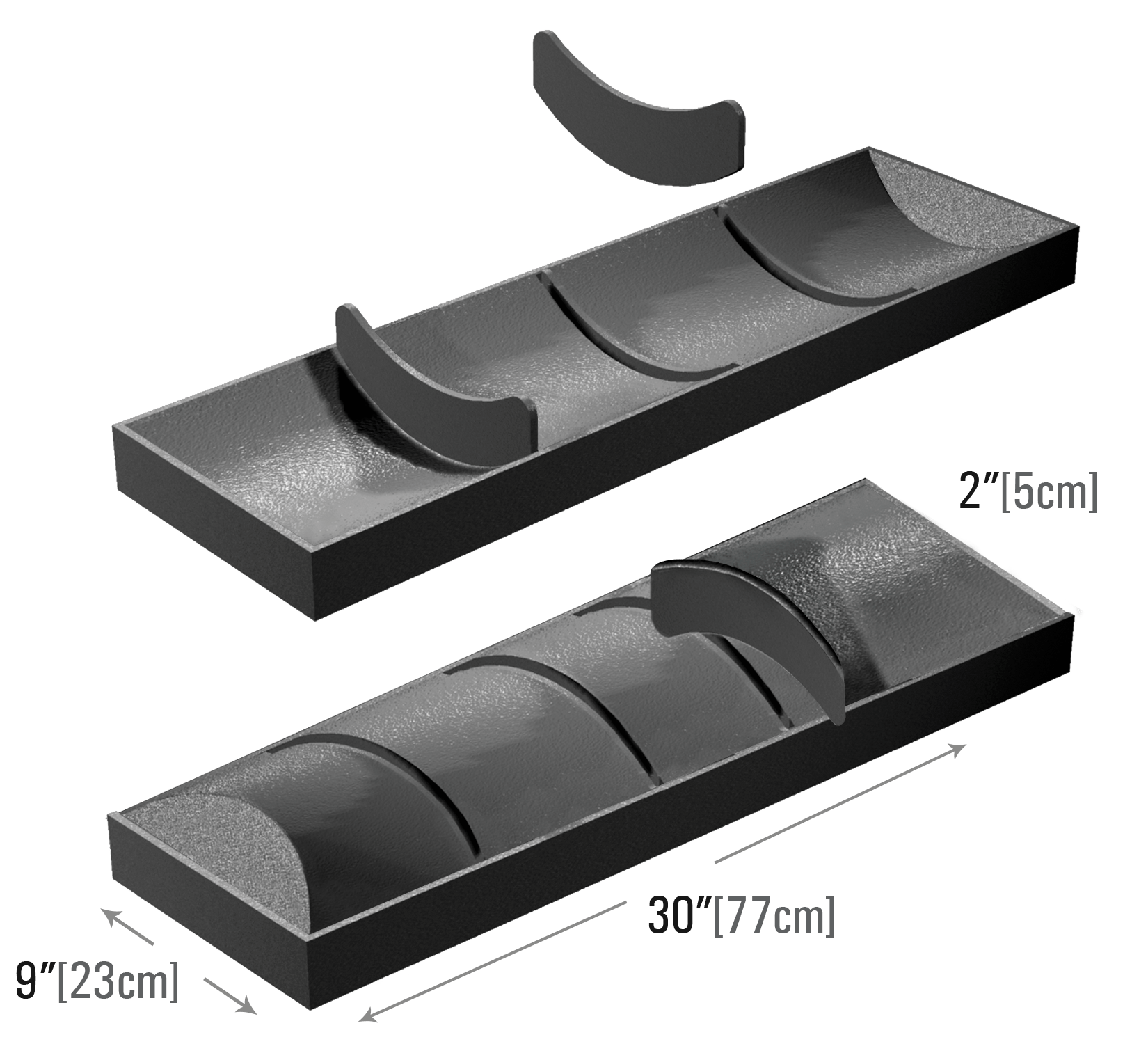 Four Compartment Tray with Dividers - Organize Easily