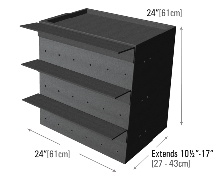 Adjustable Expandable Produce Riser with Shelves
