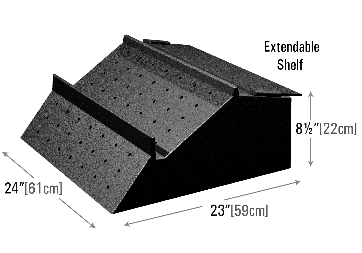 Adjustable Low Profile Riser for Multi-Deck Cases
