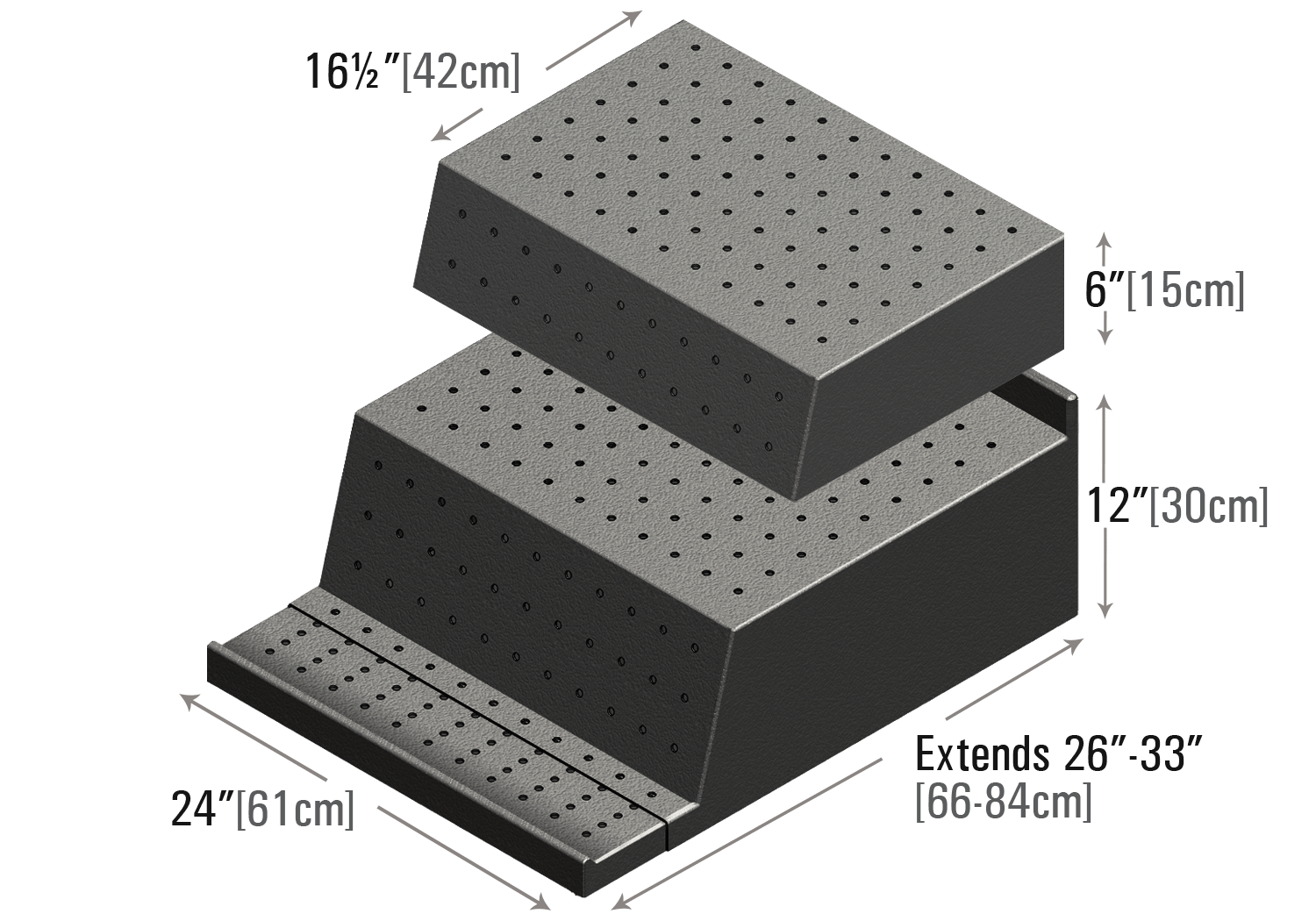 Versatile Adjustable Wet Case Riser with Step