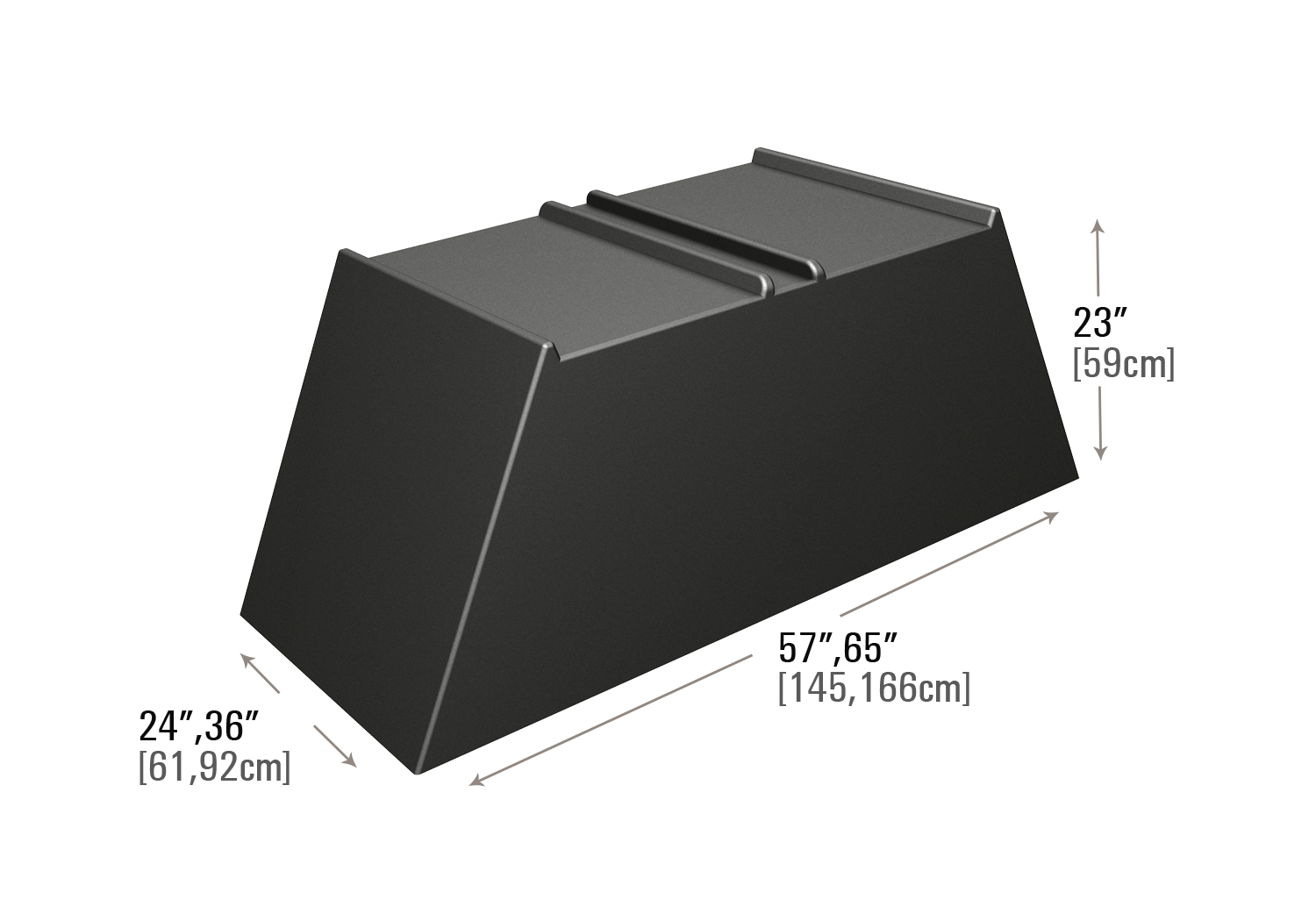 Large Slanted Table Riser for 6ft & 7ft Displays