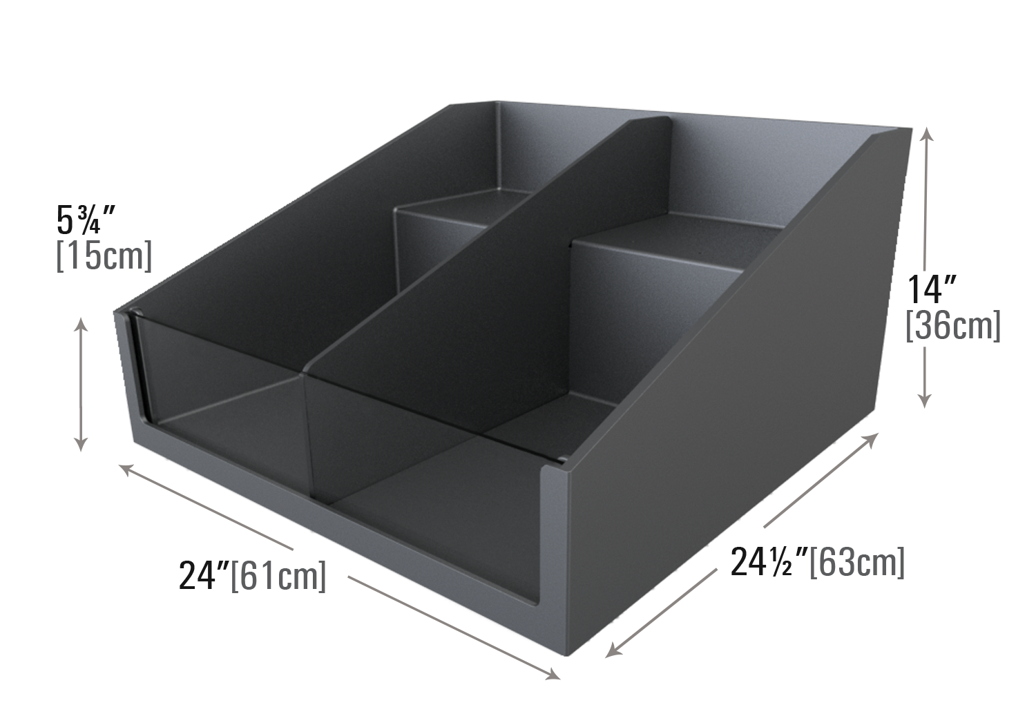 Clear Shelf Organizer with Divider for Produce